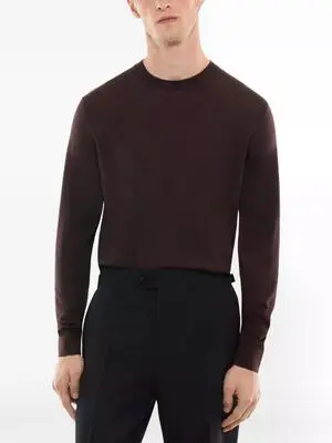 FURSAC Fine-knit Pullover - Brown