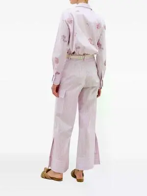 Silvia Tcherassi Linette Sequin-embellished Striped Blouse