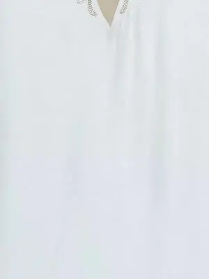 La Perla Embroidered V-neck Dress