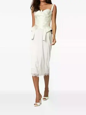 NORINA ST Kaly Lace-up Corset Top - White