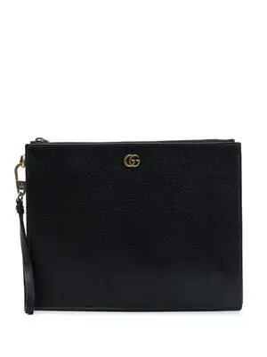 Gucci Gg Marmont Calfskin Clutch Bag - Black