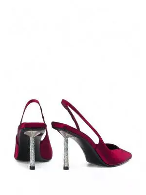 LE SILLA Amelia Crystal-embellished Slingback Pumps