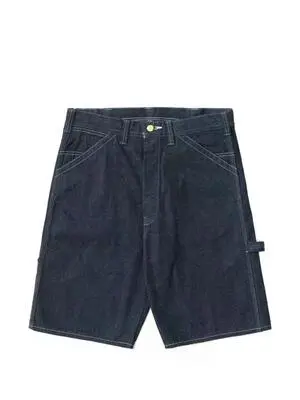 SUGAR CANE JEANS Contrast-stitch Carpenter Shorts - Blue
