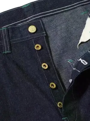 SUGAR CANE JEANS Contrast-stitch Carpenter Shorts