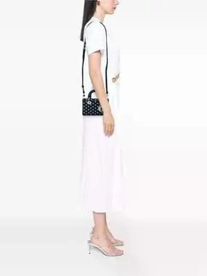 Dior Micro Denim Embroidered Star Lady D-joy Satchel