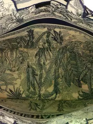 Dior Embroidered Canvas Large Tote Bag