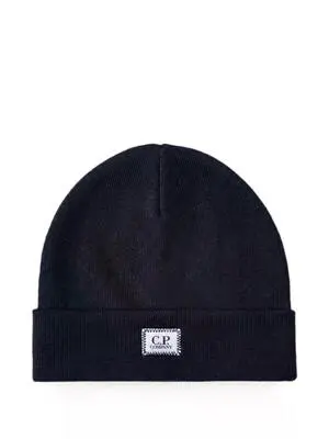 C.P. COMPANY Extrafine-merino Wool Logo-label Beanie - Blue