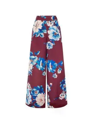 LEO LIN Elisha Floral-print Trousers - Red