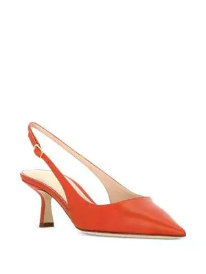 Rodo Pointed-toe Slingback Pumps - Orange