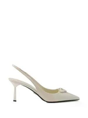 Prada Logo-plaque Slingback Pumps