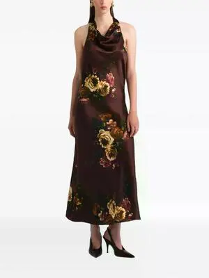 Cara Cara Fara Floral-print Silk Maxi Dress