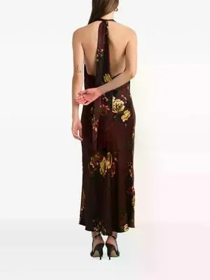 Cara Cara Fara Floral-print Silk Maxi Dress