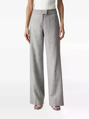 SILVIAN HEACH Logo-plaque Wide-leg Trousers - Grey