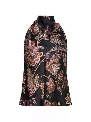 Cara Cara Fara Floral-print Fringed Top