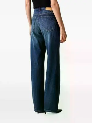 SILVIAN HEACH Padis Faded Wide-leg Jeans