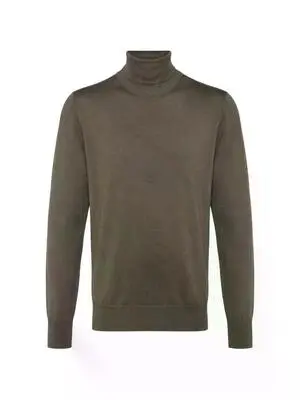 Caruso Roll-neck Long-sleeve Sweater - Green