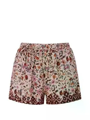 Natalie Martin Jasper Floral-print Shorts - Neutrals
