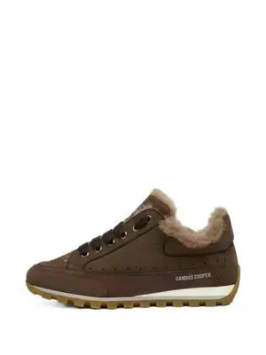 CANDICE COOPER Runlo Shearling-lined Leather Sneakers