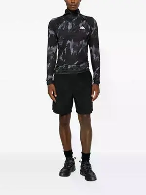 Superdry Brush-camo Zip-fastening T-shirt