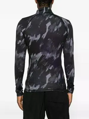 Superdry Brush-camo Zip-fastening T-shirt