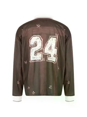 NAHMIAS Scribble Long-sleeve T-shirt - Brown