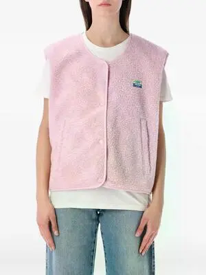 American Vintage Hoktown Logo-patch Sleeveless Jacket - Pink