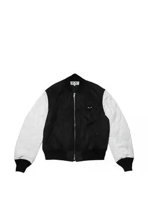 Play Comme Des Garcon Quilted Heart-print Bomber Jacket