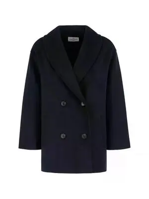 THE DYNAMIS STUDIO Double-breasted Wool Coat - Blue