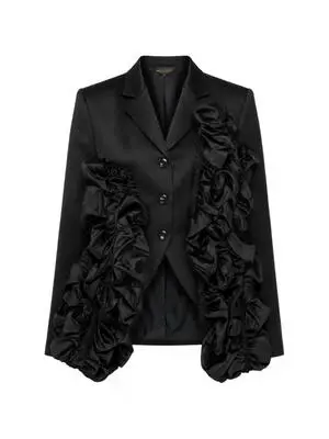 Comme Des Garçons Ruffled Satin Blazer