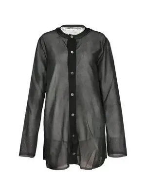 Comme Des Garçons Sheer Layered Shirt - Black