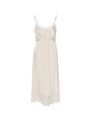 Simone Rocha Lace-trim Slip Midi Dress