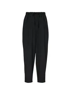 Yohji Yamamoto Drawstring-waist Trousers - Black