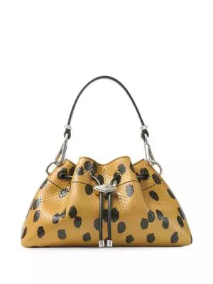 JIMMY CHOO Cinch Small Spotted Elaphe Printed Leather Shoulder Bag - Neutrals