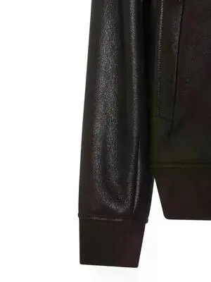 SALVATORE SANTORO Shearling-collar Leather Jacket - Brown