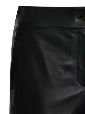 Ports 1961 Leather Straight-leg Trousers - Black