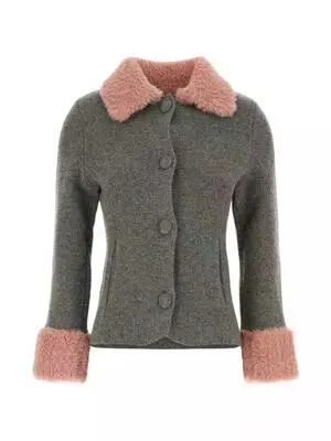 Moschino Faux-fur-trim Knitted Jacket