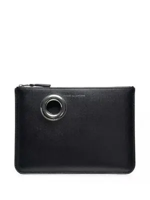 Comme Des Garçons Eyelet-embellished Leather Wallet - Black