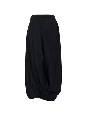 Junya Watanabe Draped Wool Maxi Skirt