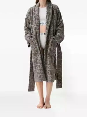 Versace I ♡ Baroque Bathrobe - Grey