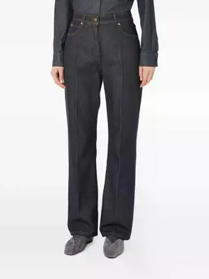 Max Mara Denim-look Cotton Trousers