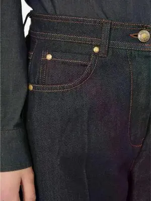 Max Mara Denim-look Cotton Trousers