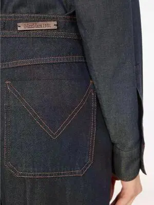 Max Mara Denim-look Cotton Trousers