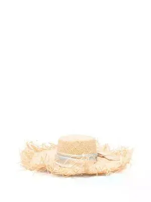 Ermanno Scervino Woven Scarf-detail Sun Hat - Neutrals