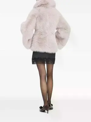 ROTATE BY BIRGER CHRISTENSEN Faux-fur Flared Jacket