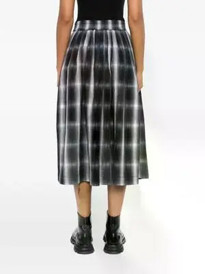 AGNES B. Check-pattern Skirt
