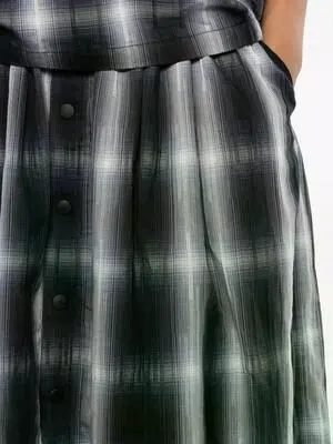 AGNES B. Check-pattern Skirt