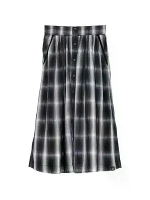 AGNES B. Check-pattern Skirt