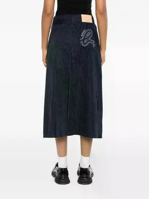 AGNES B. Striped-print A-line Skirt