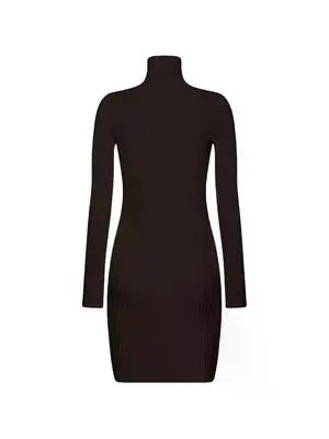 Wolford Ribbed-knit High-neck Mini Dress