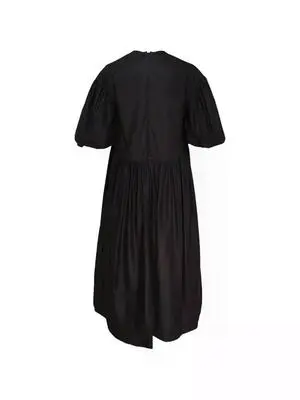 Simone Rocha Bow-detail Puff-sleeve Midi Dress - Black